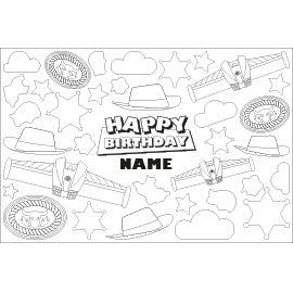 toy story coloring pages birthday